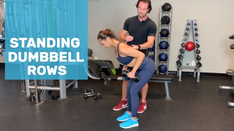 Standing dumbbell rows for your back %page% - TurnFit Metho